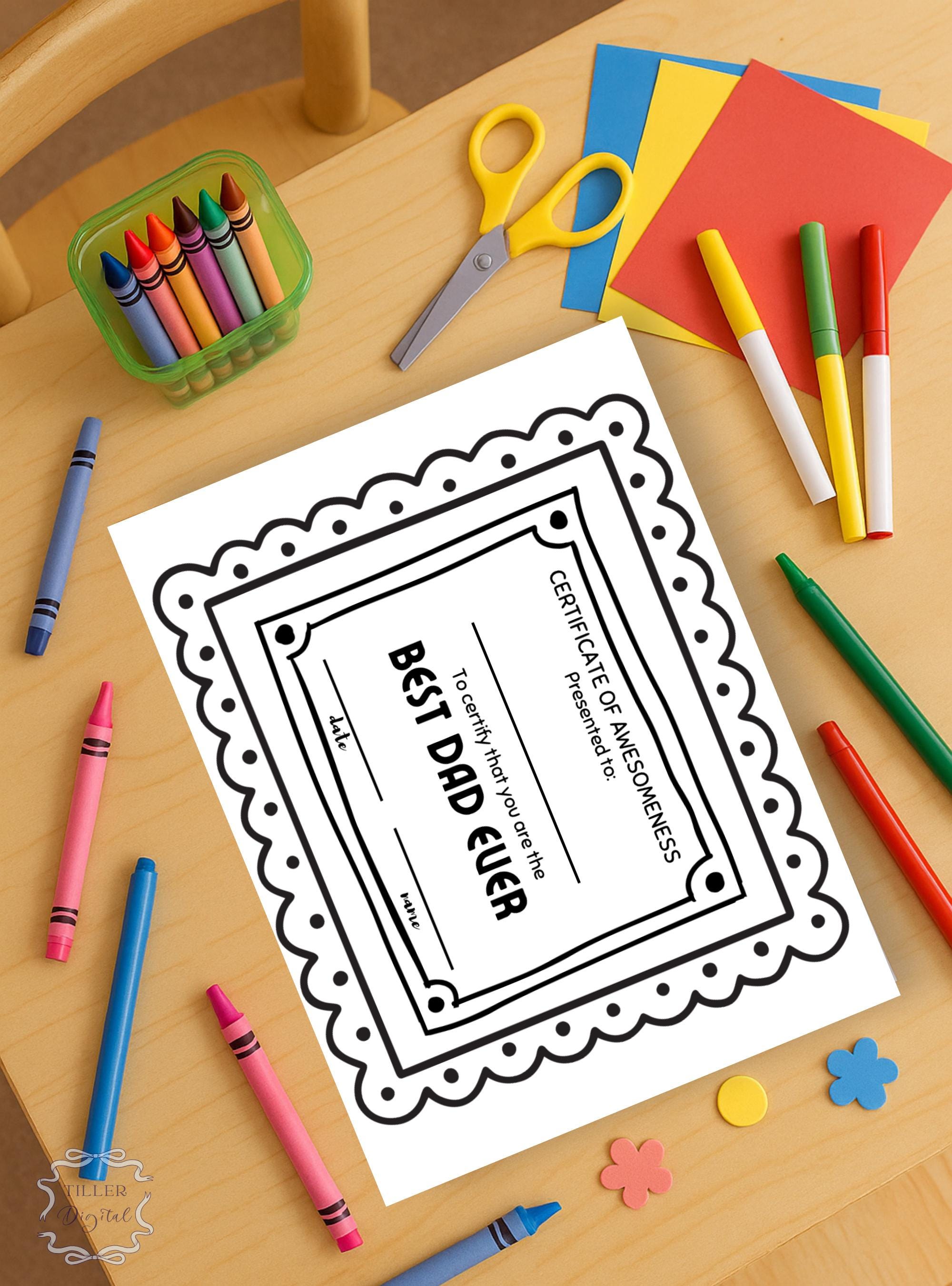 Father’s Day Coloring Pages for Kids | All About My Dad Printable ...