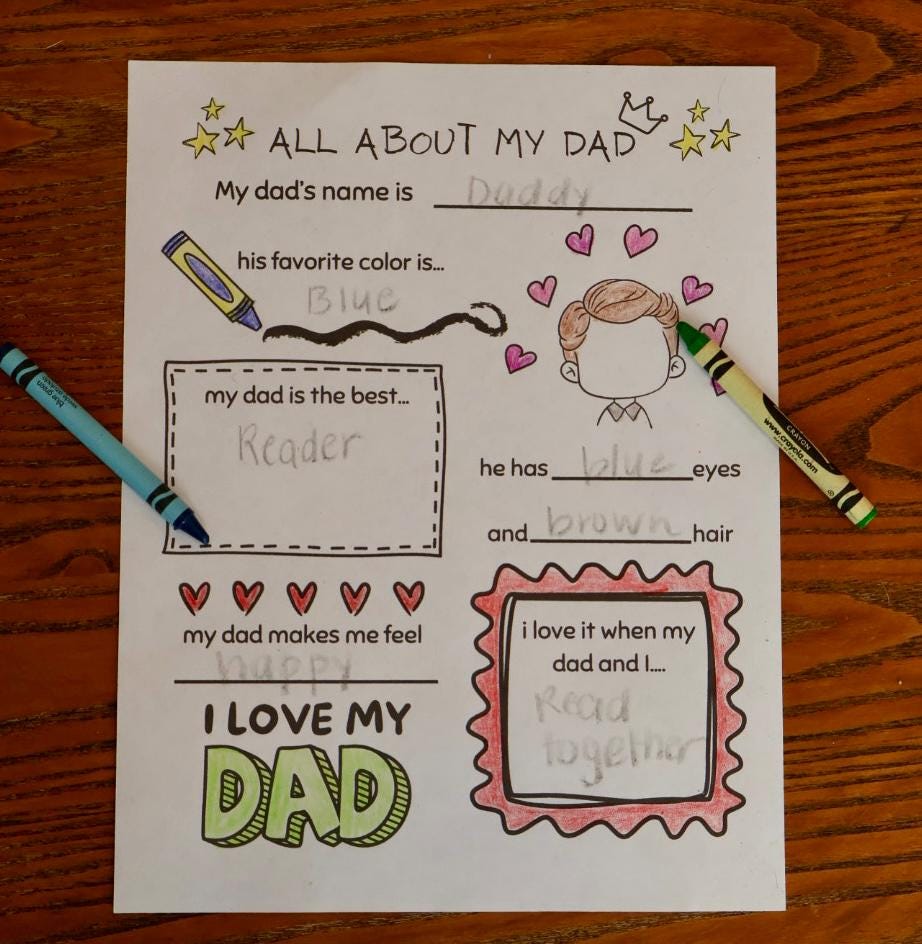 Father’s Day Coloring Pages Bundle – 10 Printable Sheets for Dad ...