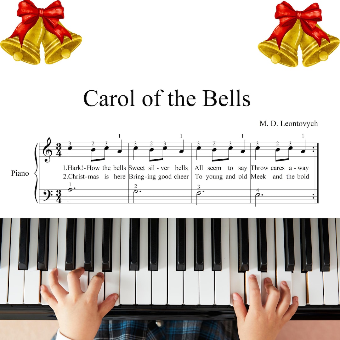 Carol of the Bells - Easy Christmas Piano Sheet Music for Beginners ...