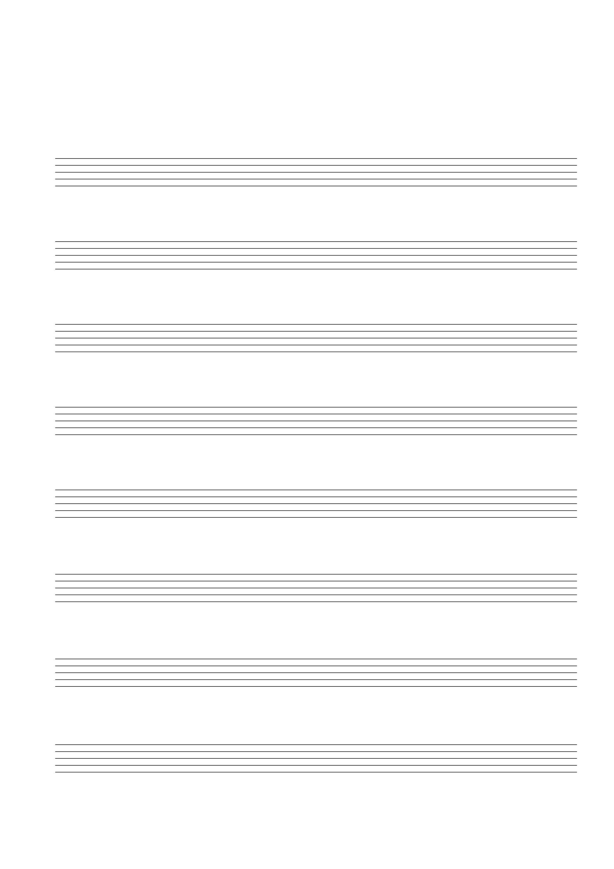 Printable Music Manuscript - Blank Staff Sheets With Treble Clefs, Bass ...