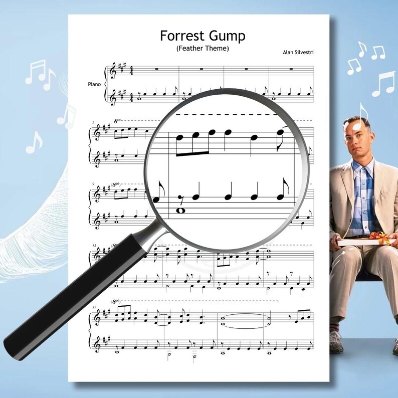 Forrest Gump Theme – Piano Sheet Music Grade 5 PDF + MP3 + Performance ...