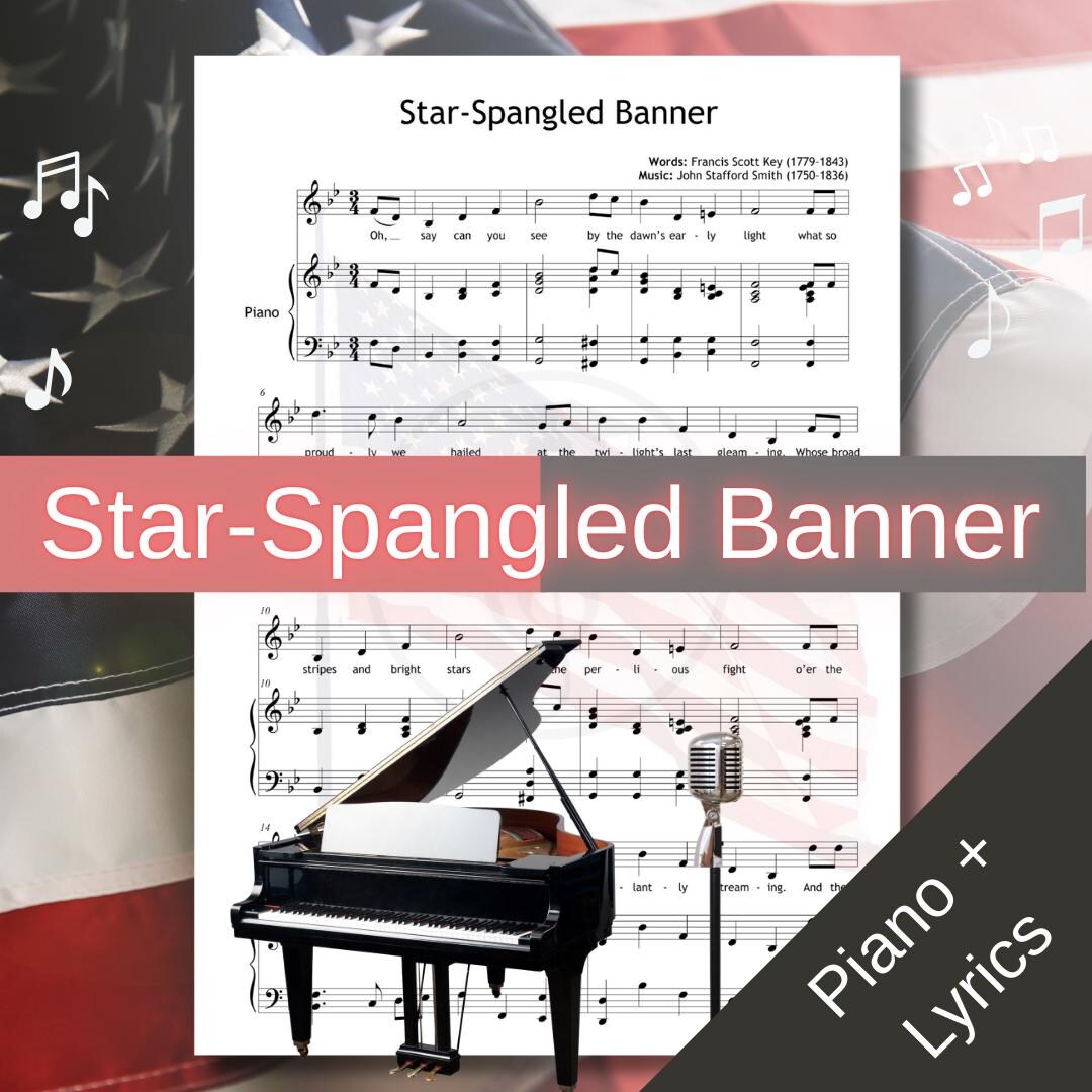 Star-spangled Banner Sheet Music - Easy Piano With Vocal and ...