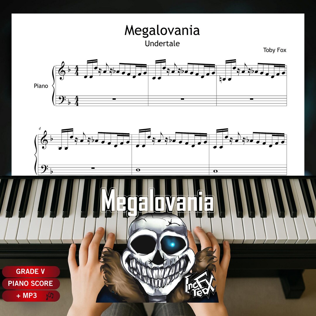 Megalovania – Undertale (toby Fox) | Grade 5 Piano Sheet Music ...