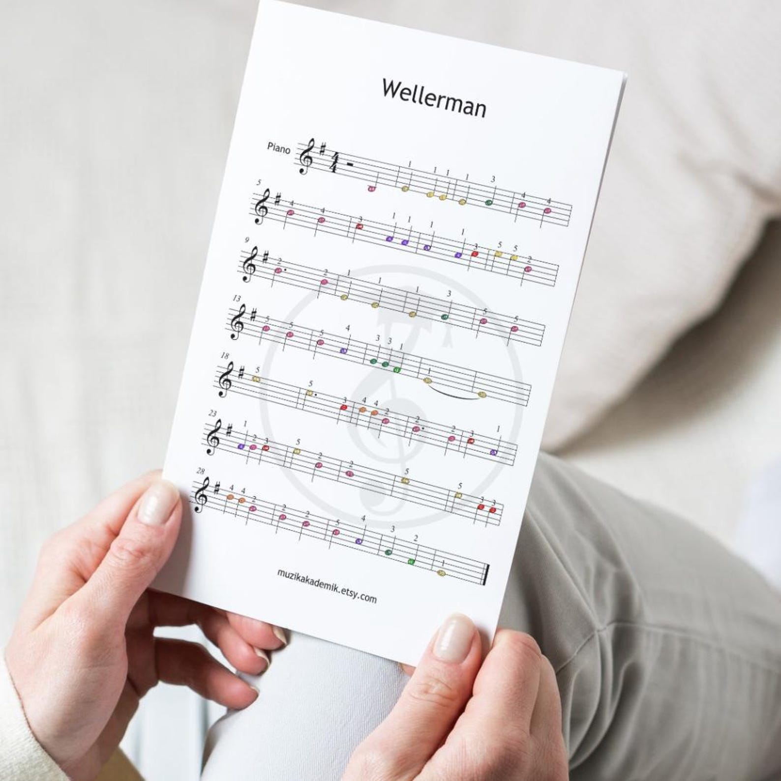 Wellerman Sea Shanty Grade 0 Easy Piano Sheet Music for Beginners Color ...