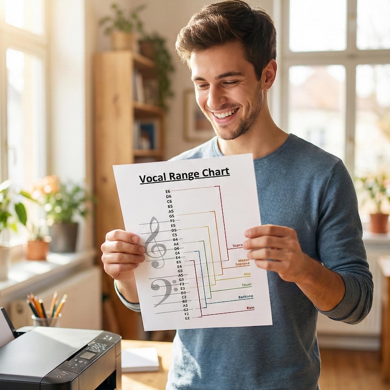 Vocal Range Reference Chart for Music Teachers – Voice Types Guide for ...