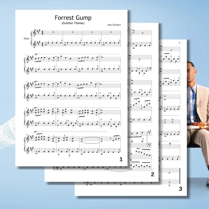 Forrest Gump Theme – Piano Sheet Music Grade 5 PDF + MP3 + Performance ...