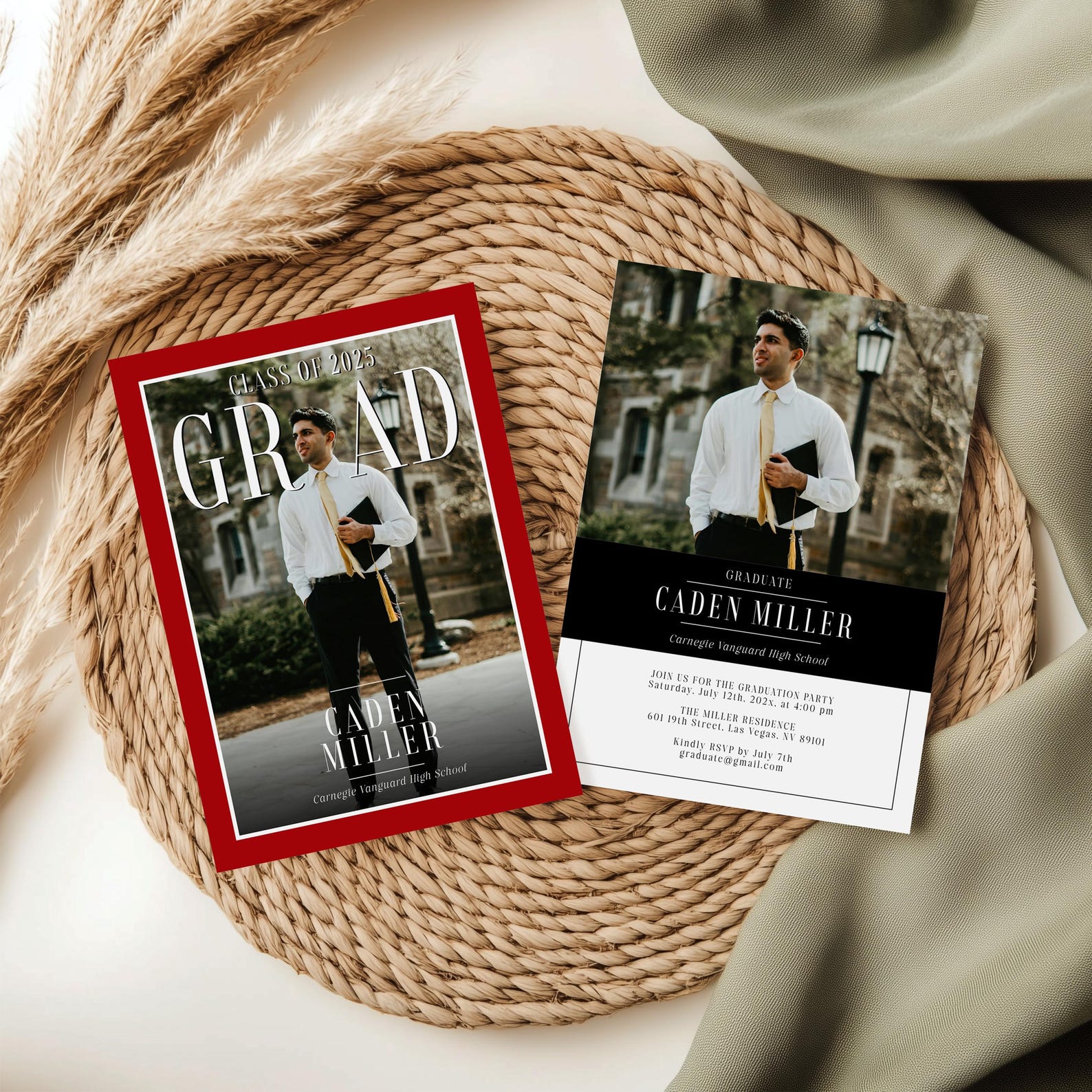 Magazine Cover Graduation Card, Graduation Invitation Template ...