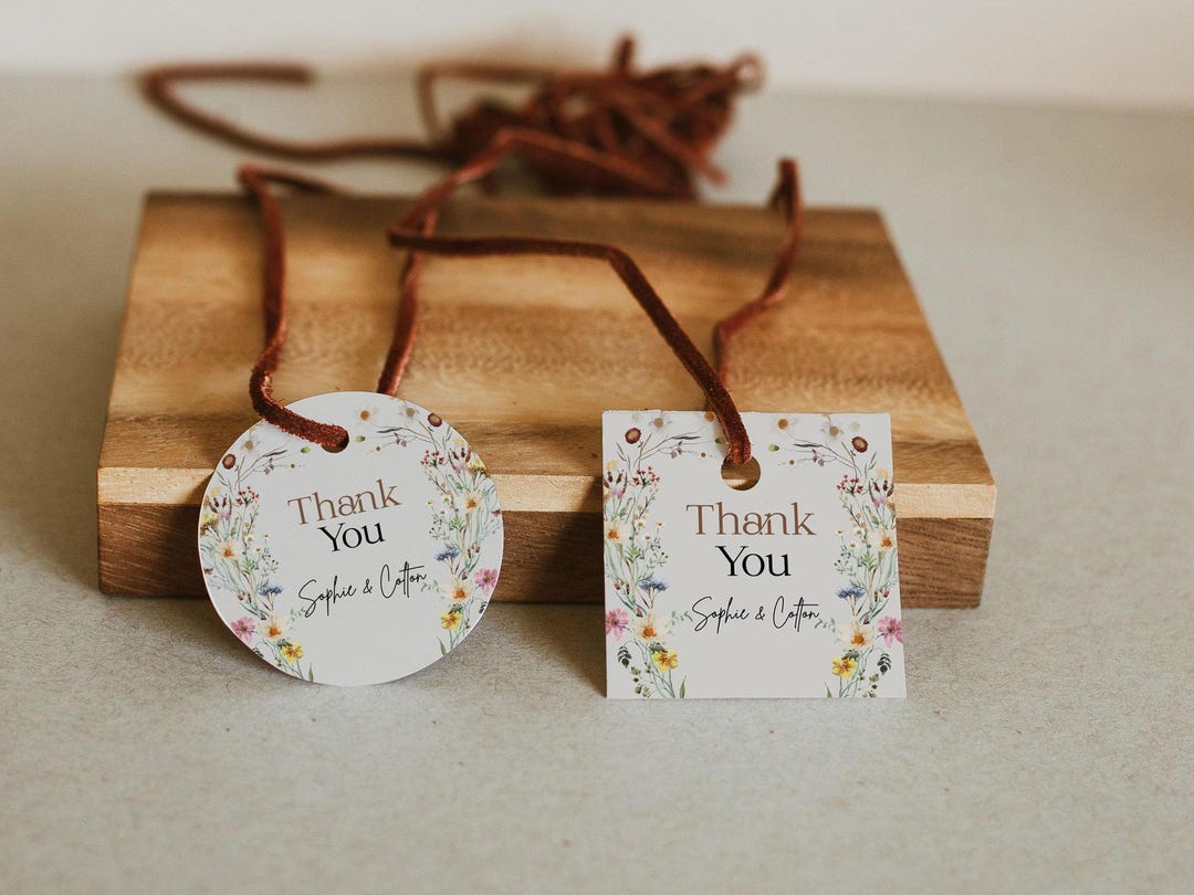 Circle Gift Tag | Circle Labels | Square Gift Tags | Wedding Floral ...
