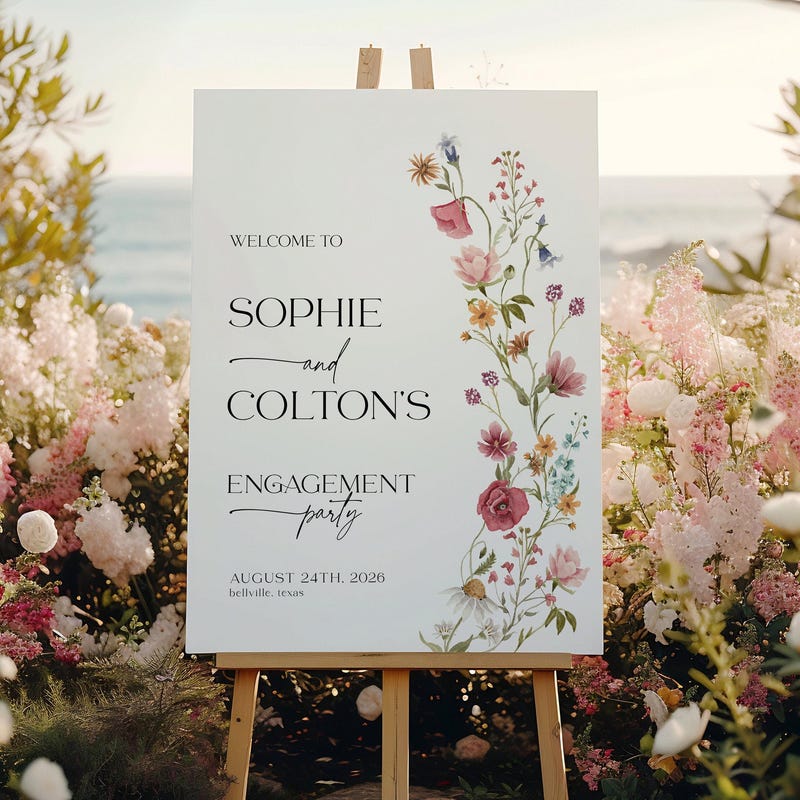 Engagement Welcome Sign - Etsy
