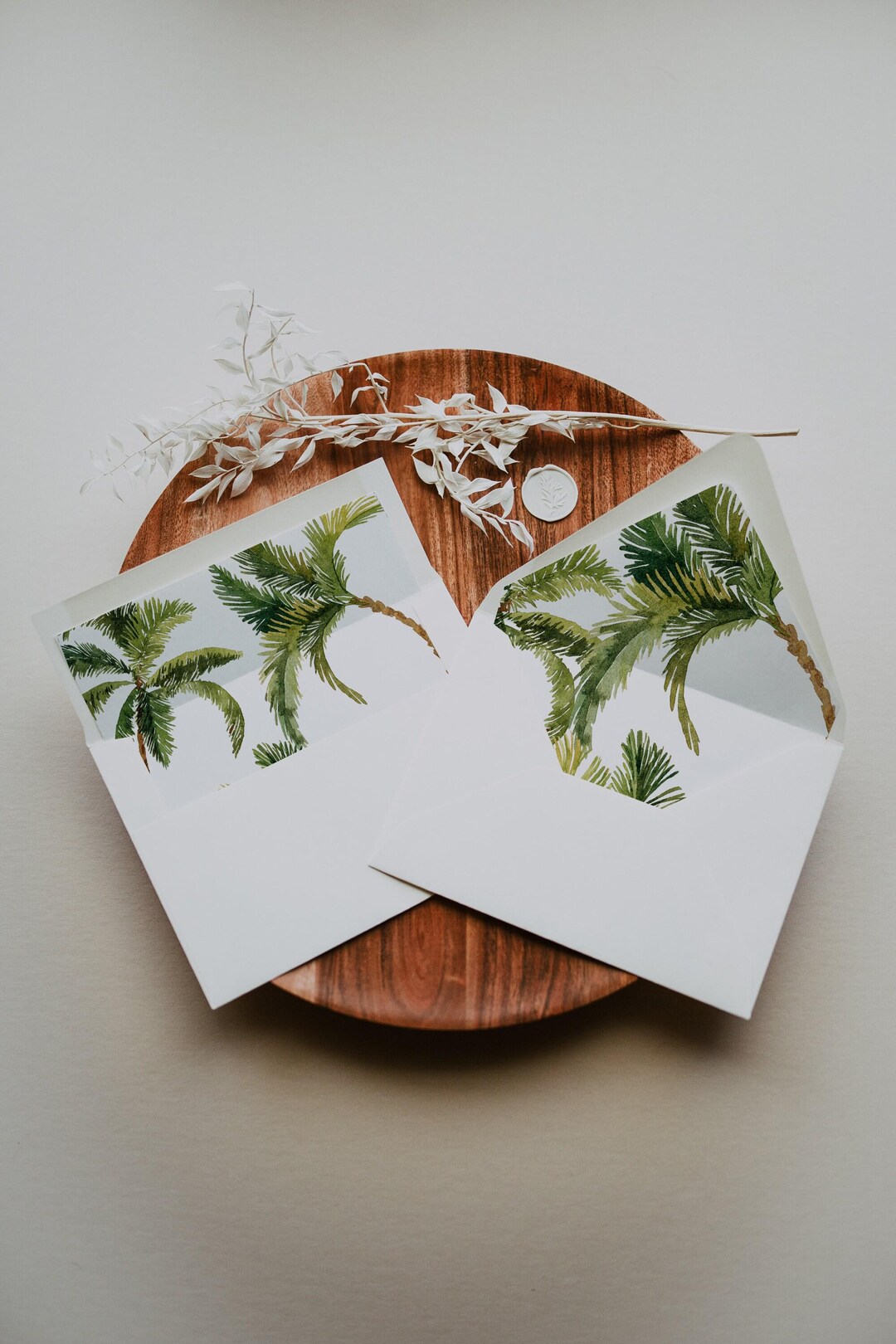 Tropical Envelope Liner, Beach and Palm Trees Envelope, Tropical ...