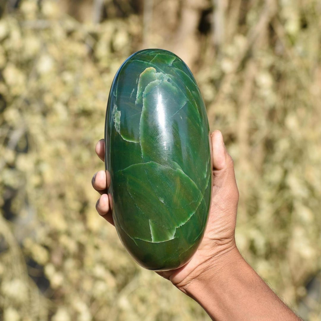 Large Green Vivianite Lingam Stone: Chakra Healing Energy Crystal - Etsy
