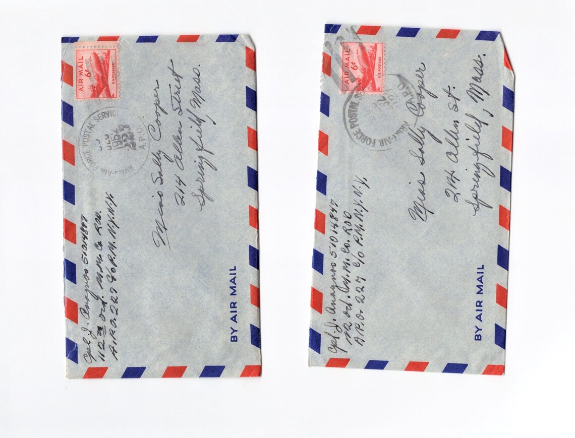 1950s Handwritten Letter and Envelope Ephemera, Collage, Scrapbook ...