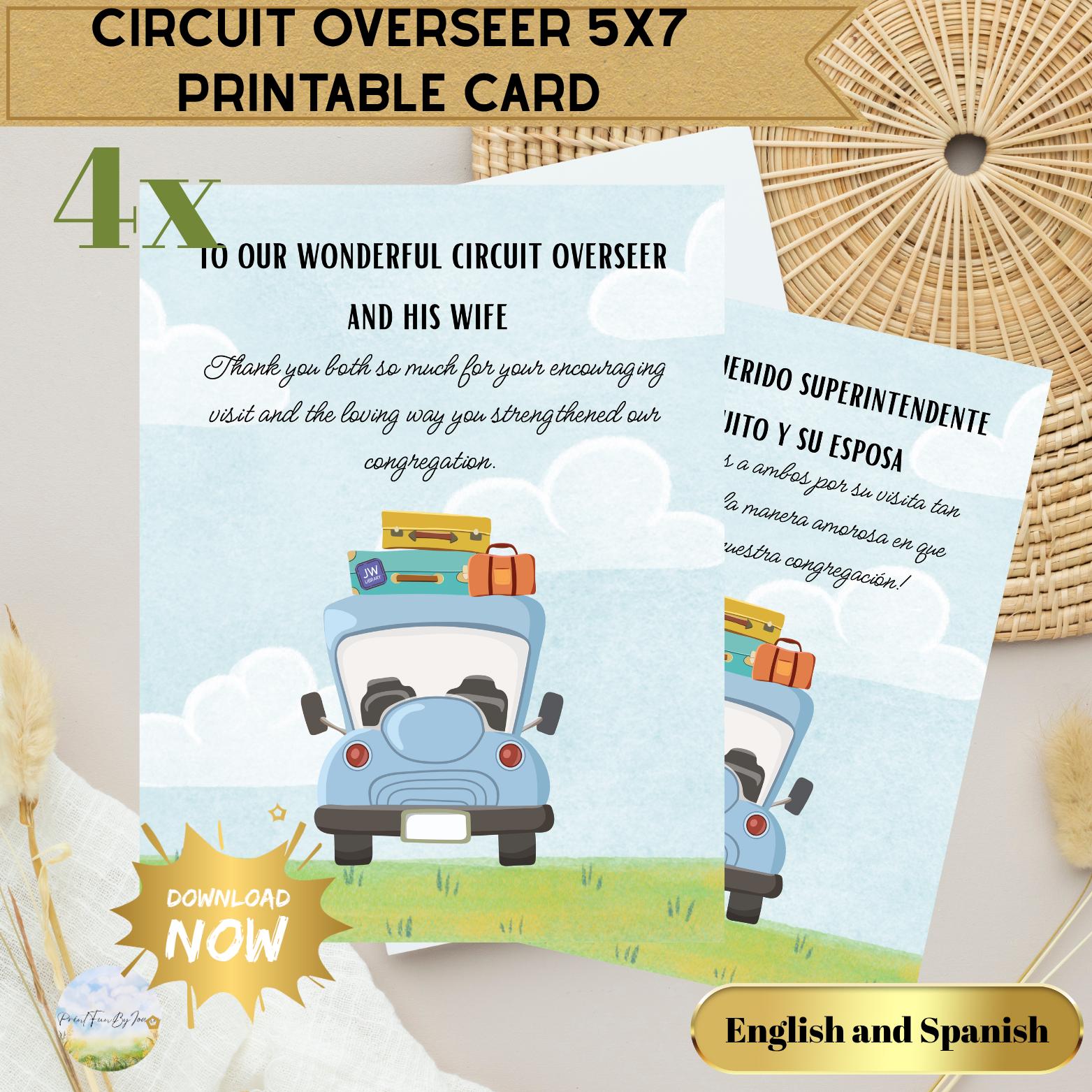 JW Circuit Overseer and Wife Cards – Printable Thank You – 4 PDF ...