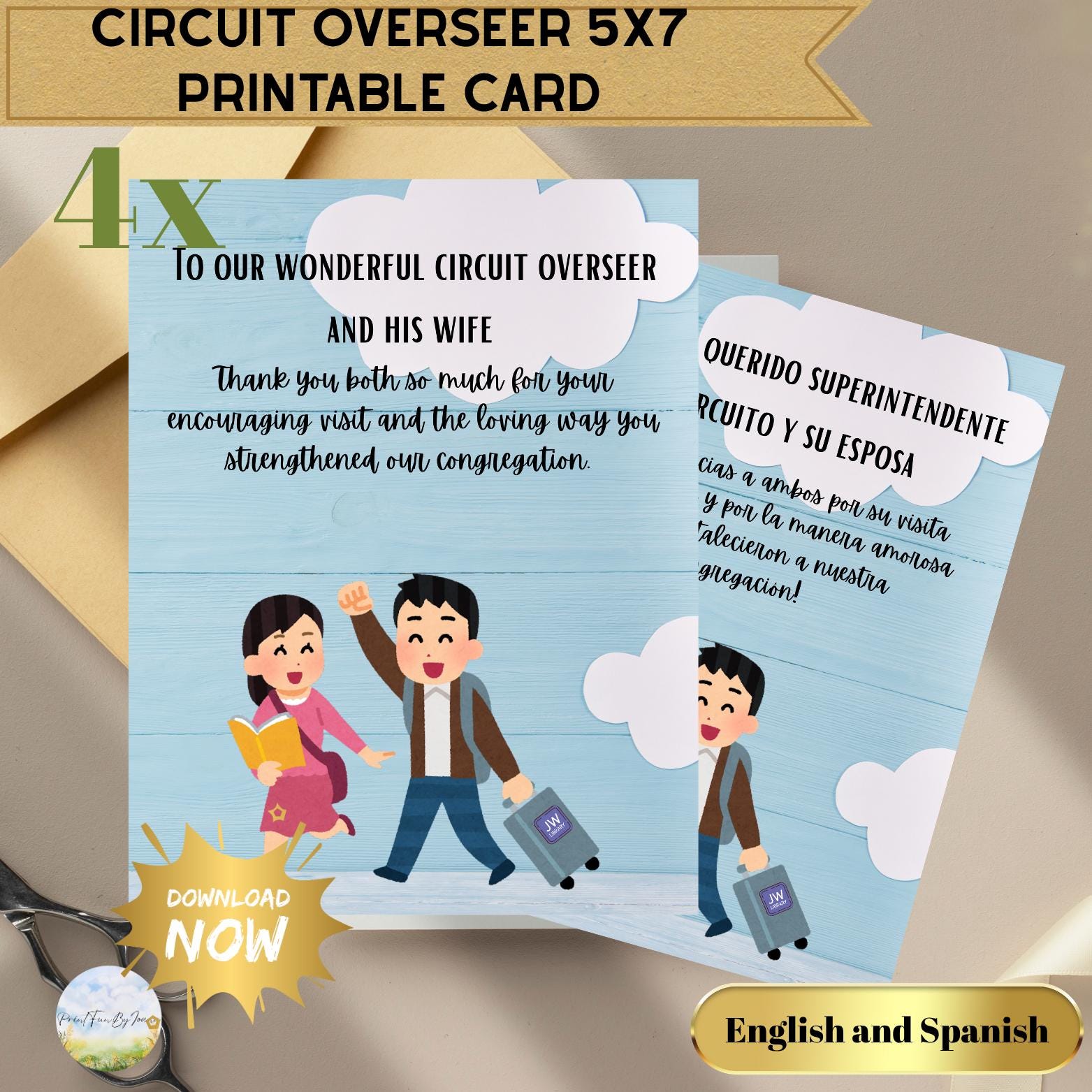 JW Circuit Overseer Appreciation Cards – Printable PDF – 4 Spiritual ...