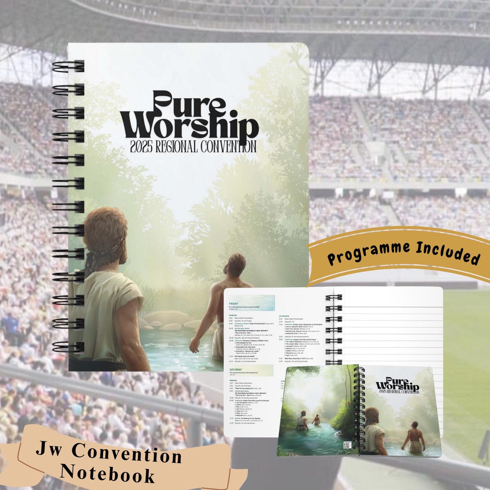 JW Convention Notebook, Pure Worship With Programme Printed, 2025 ...