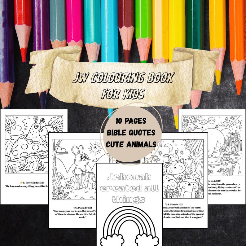 JW Kids Coloring Pages, Convention Coloring Book, Family Worship Idea ...