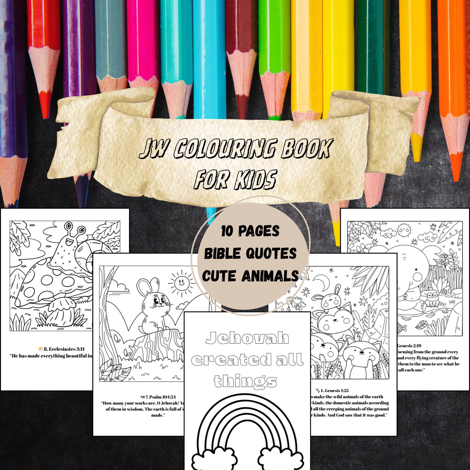 JW Kids Coloring Pages, Convention Coloring Book, Family Worship Idea ...