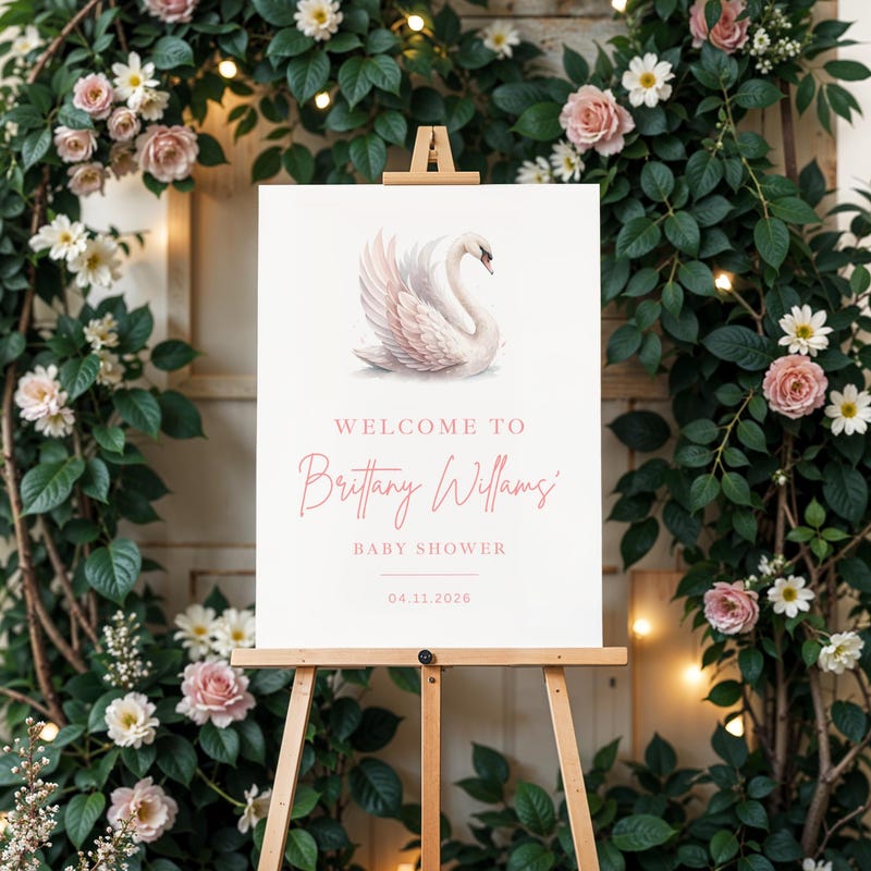 Swan Welcome Baby Shower - Etsy