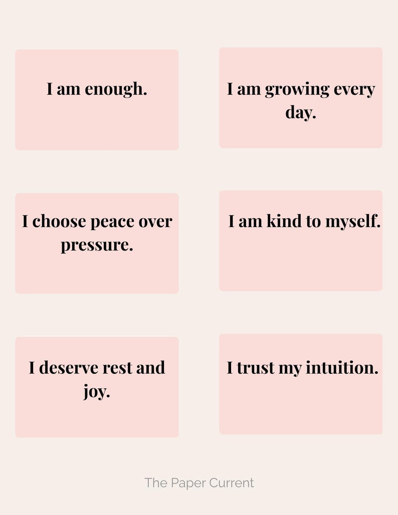30 Printable Affirmation Cards for Women | Positive Self-love ...