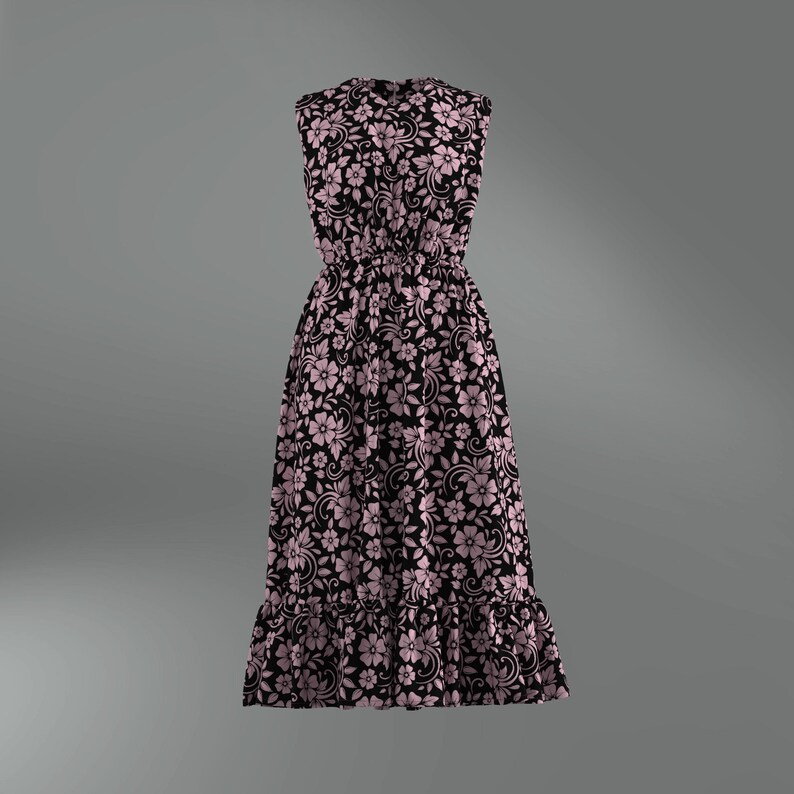 Beach Midi Dress Pattern PDF - Etsy