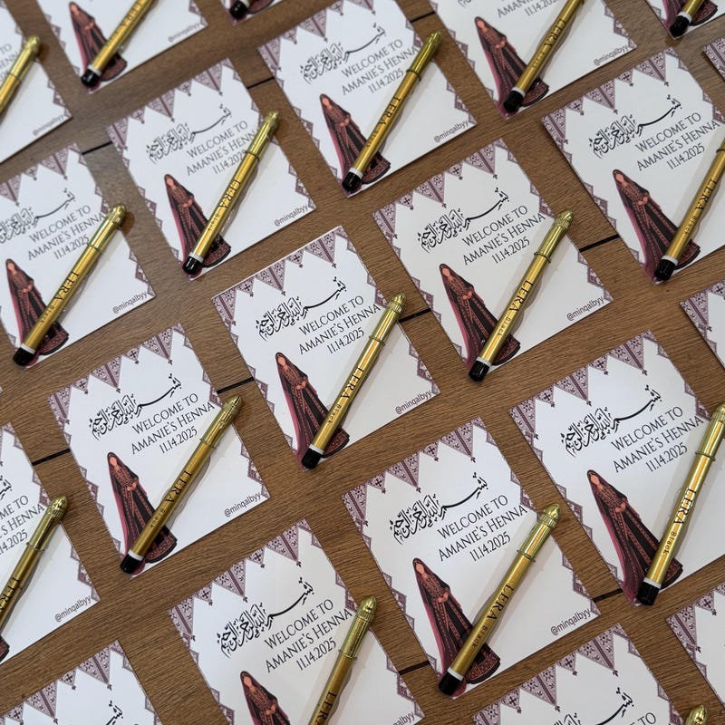 Henna Cards for Favors - Etsy