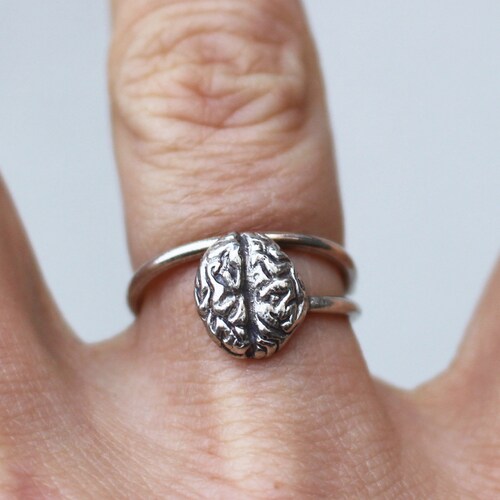 Brain Necklace Sterling Silver Anatomical Brain Pendant - Etsy