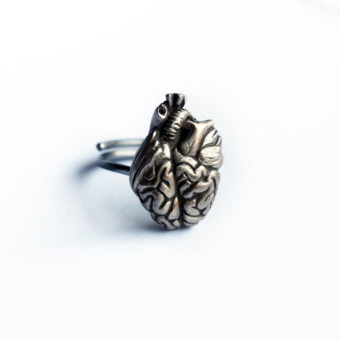 The Smart Anatomical Heart Ring, Surreal Brain Heart - Etsy