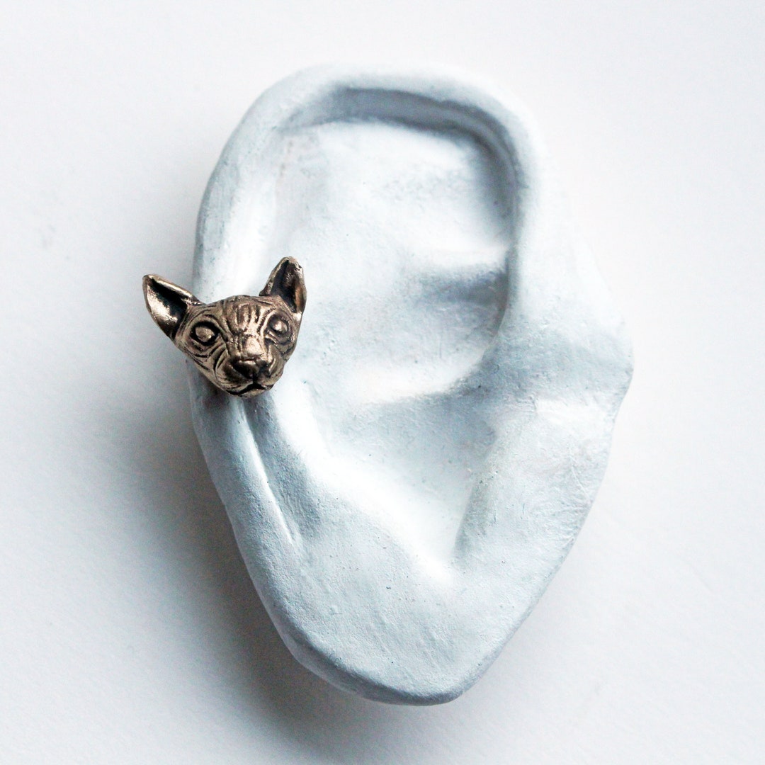 Sphynx Cat Rook Tragus Helix Cartilage Piercing Ear Ring Earring - Etsy