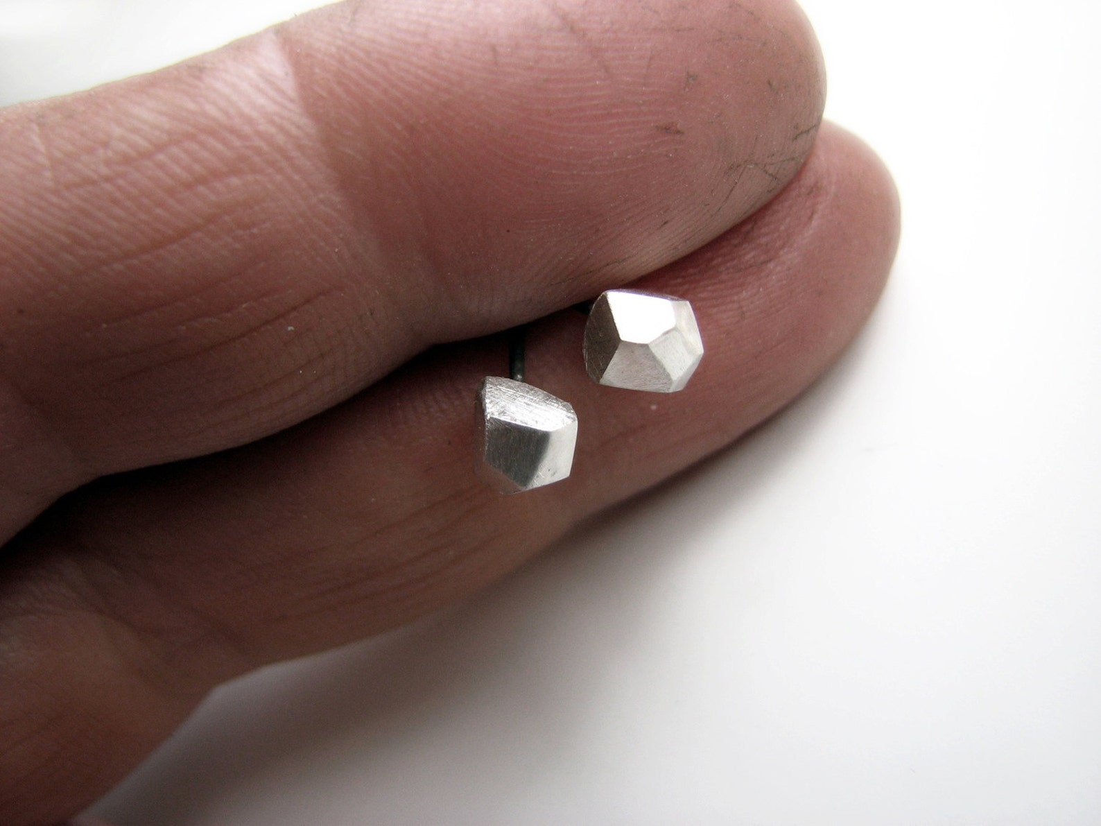 Facets Large Titanium Post Earrings - Etsy