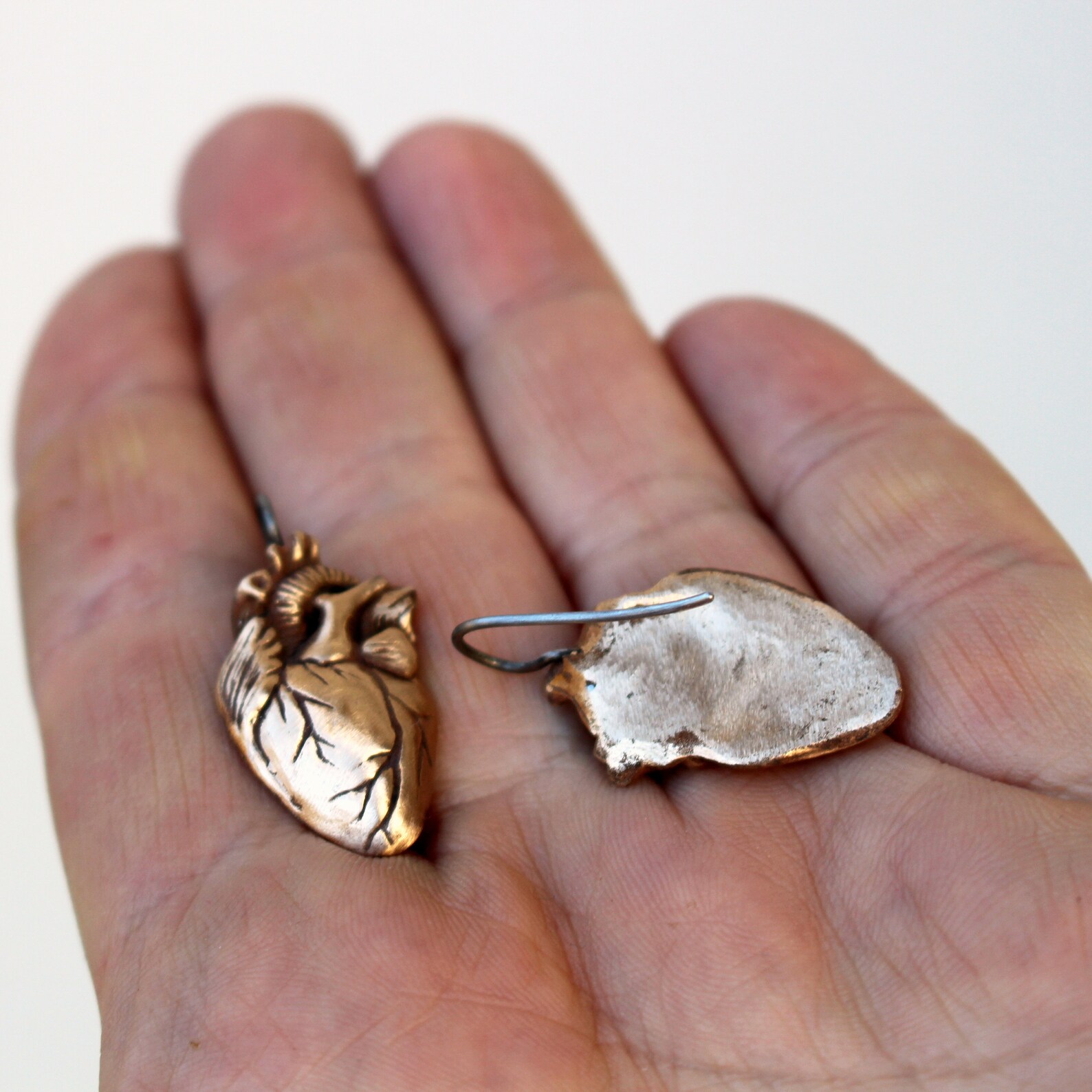 Anatomical Hearts Titanium Earrings - Etsy