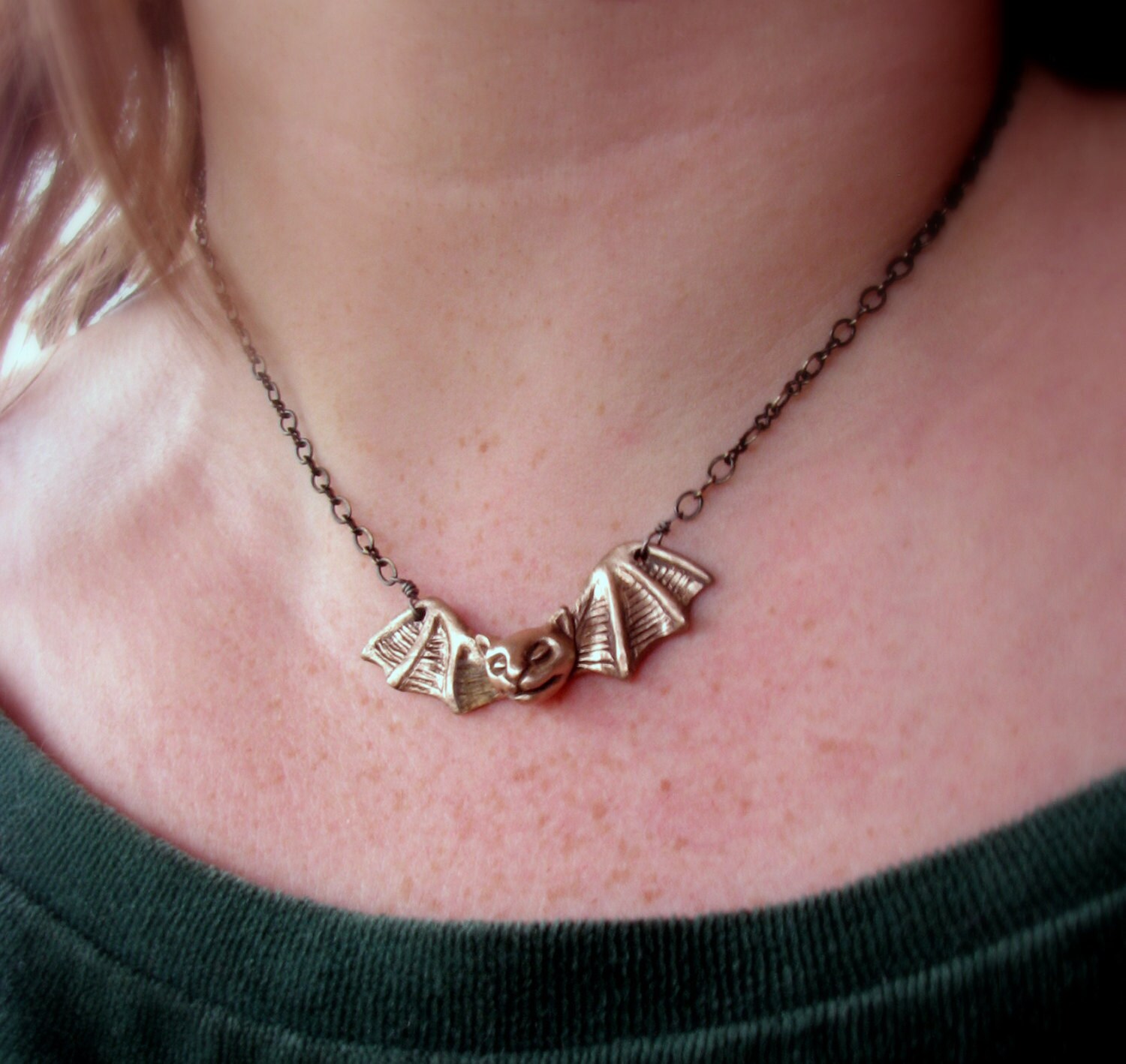 Bat Cat Necklace - Etsy