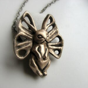 Butterfly Bunny Pendant Bronze Sculpture - Etsy