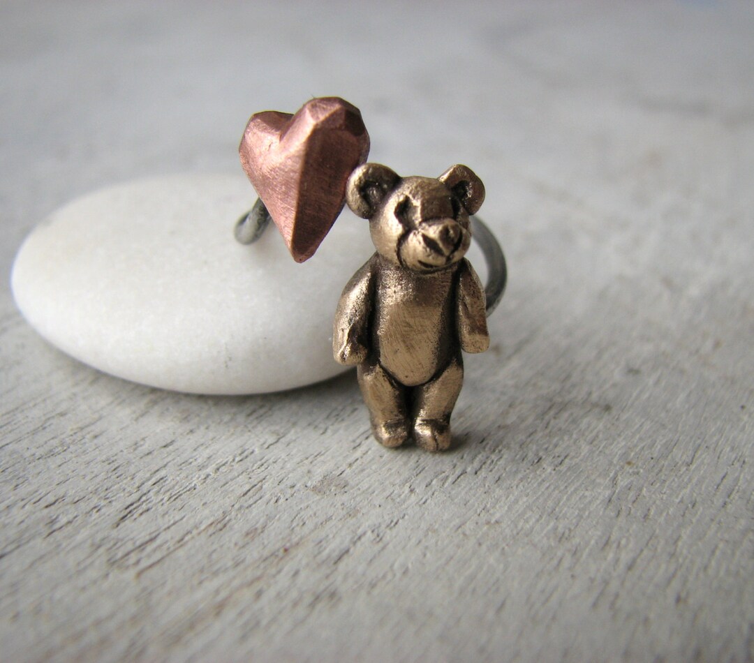 Teddy Bear Valentine Ring - Etsy