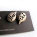 Speech Bubble Earrings Non Oui Cartoon Bronze and Titanium Earrings - Etsy