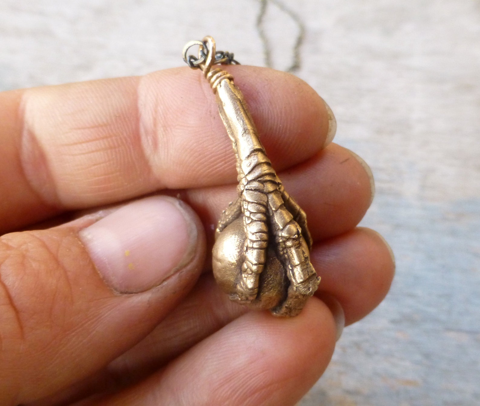 Bird Claw Grasping a Bead Pendant - Etsy