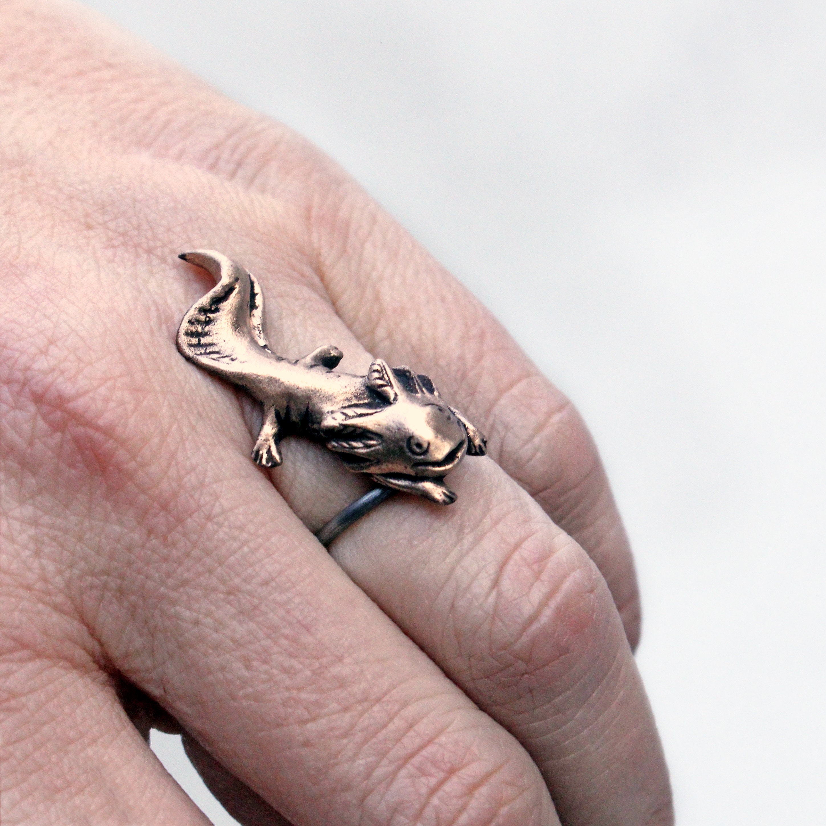 Axolotl Ring Mud Puppy Ajolote - Etsy Sweden