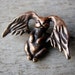 Winged Brooch Bunny Rabbit Bronze Sculpture - Etsy