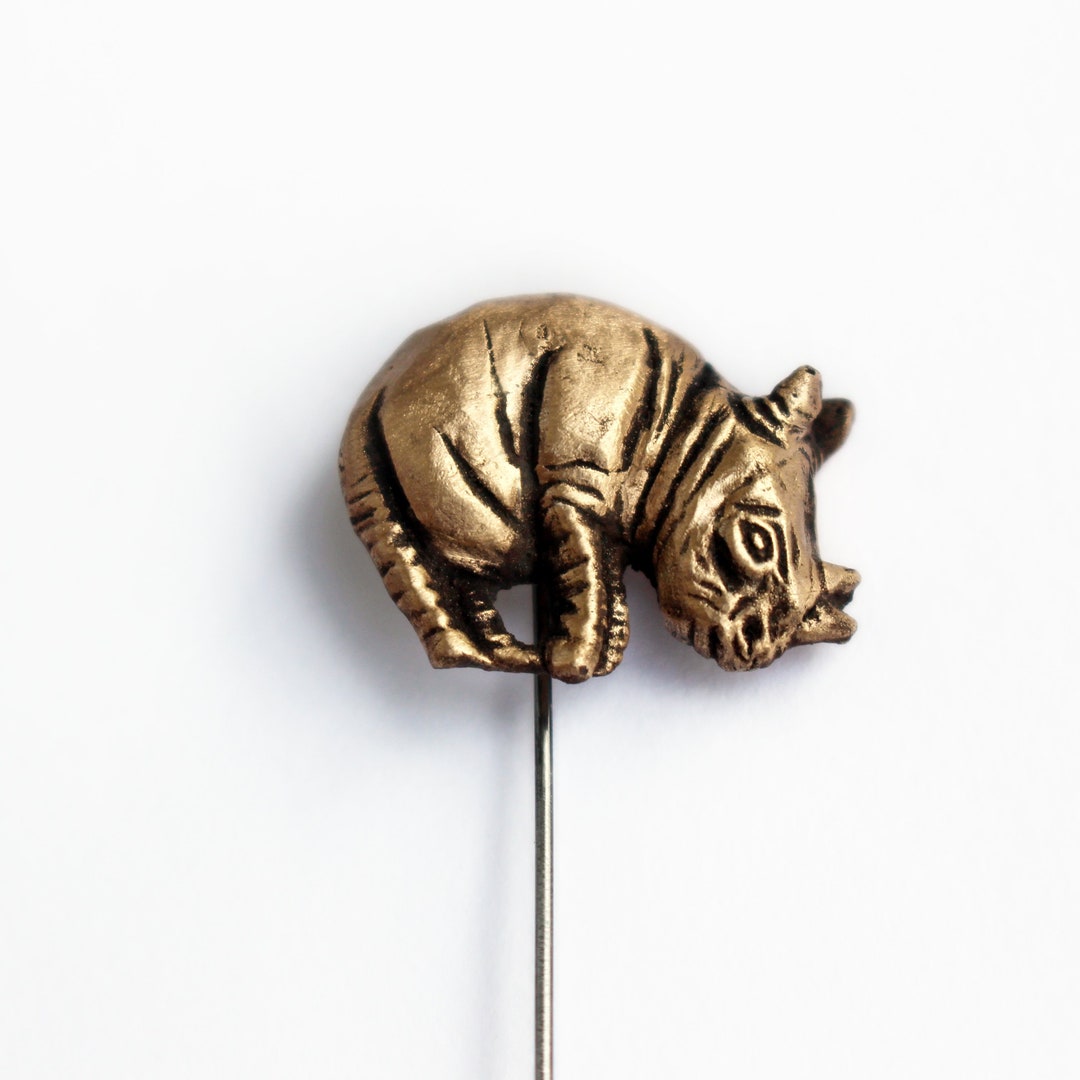 Rhinoceros Stick Pin, African Wildlife - Etsy