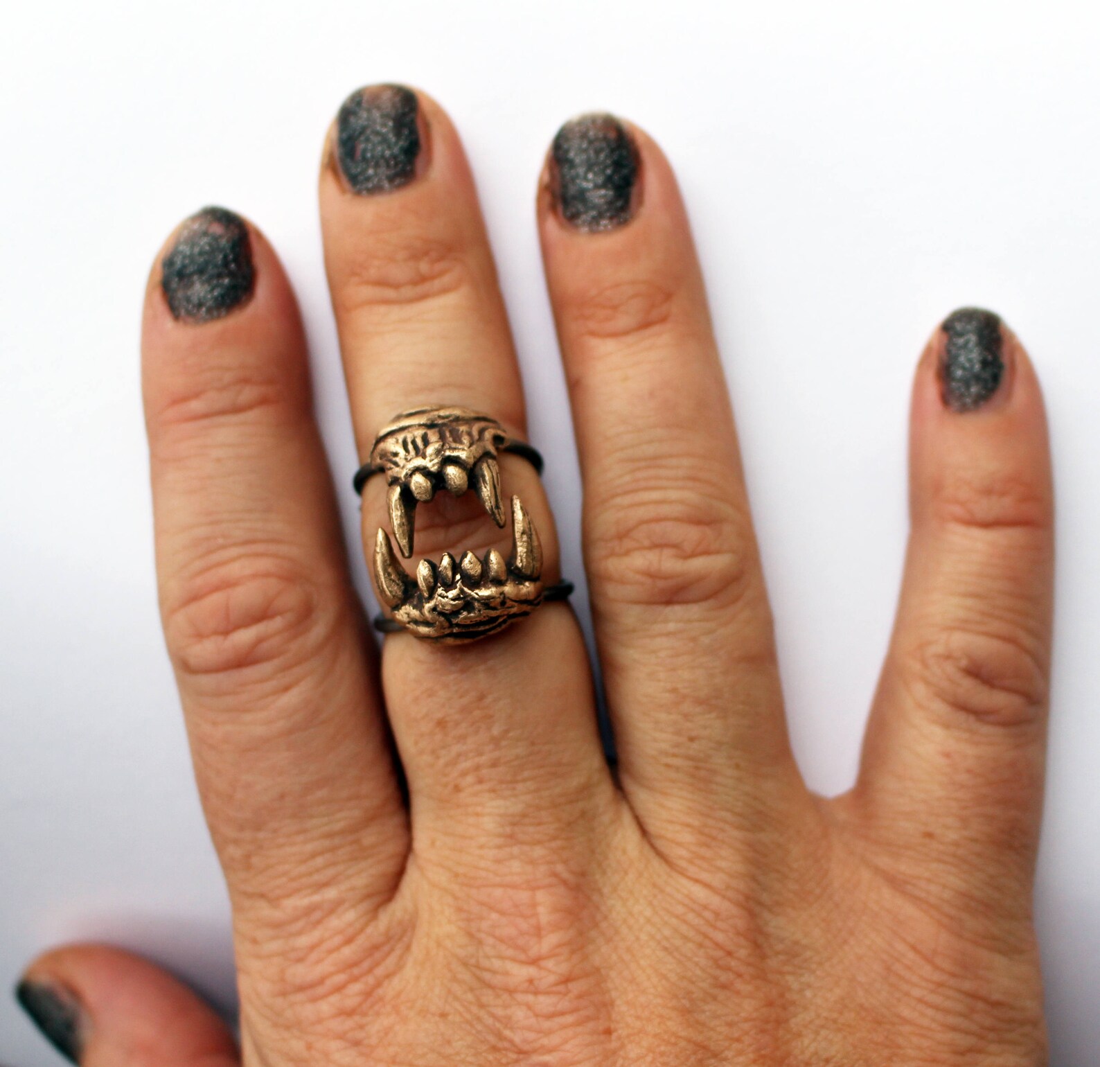 Animal Jaw Bone Ring, ROAR RING - Etsy