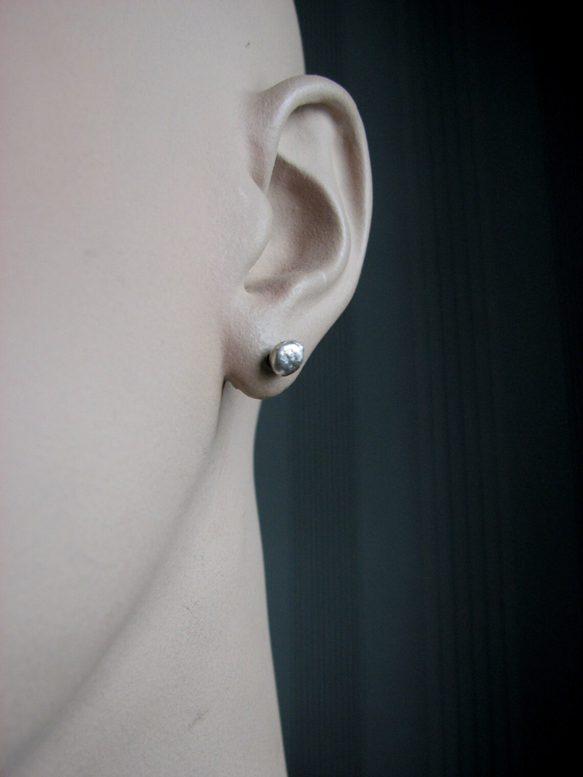 Titanium Earrings Rough Ecofriendly Silver Nuggets - Etsy