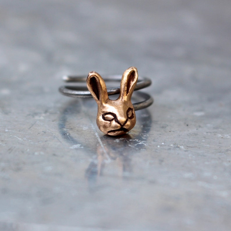 Bunny Rabbit Pinky Ring | Etsy