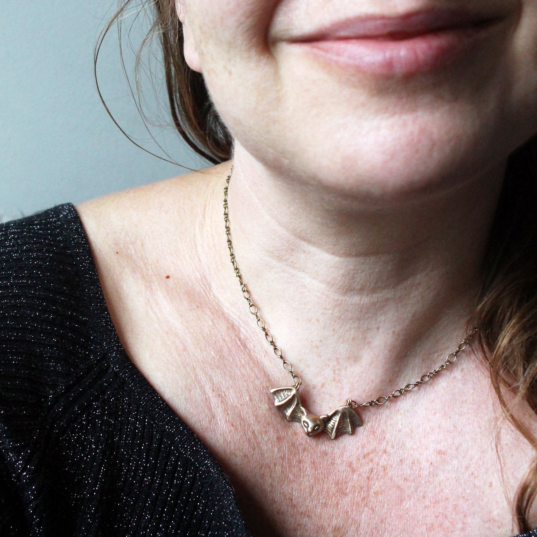 Bat Cat Necklace - Etsy