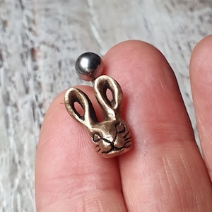Bunny Rabbit Belly Button Jewelry, Titanium or Surgical Steel Bar - Etsy