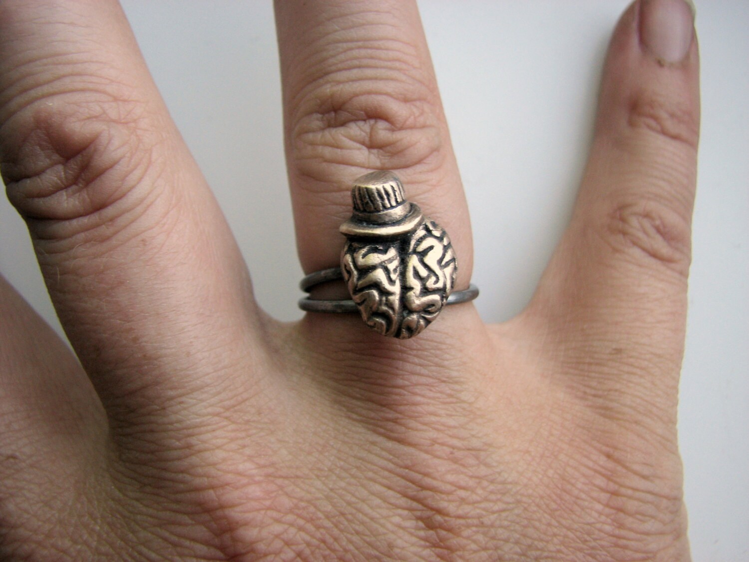 Steampunk Brain Ring Thinking Cap - Etsy