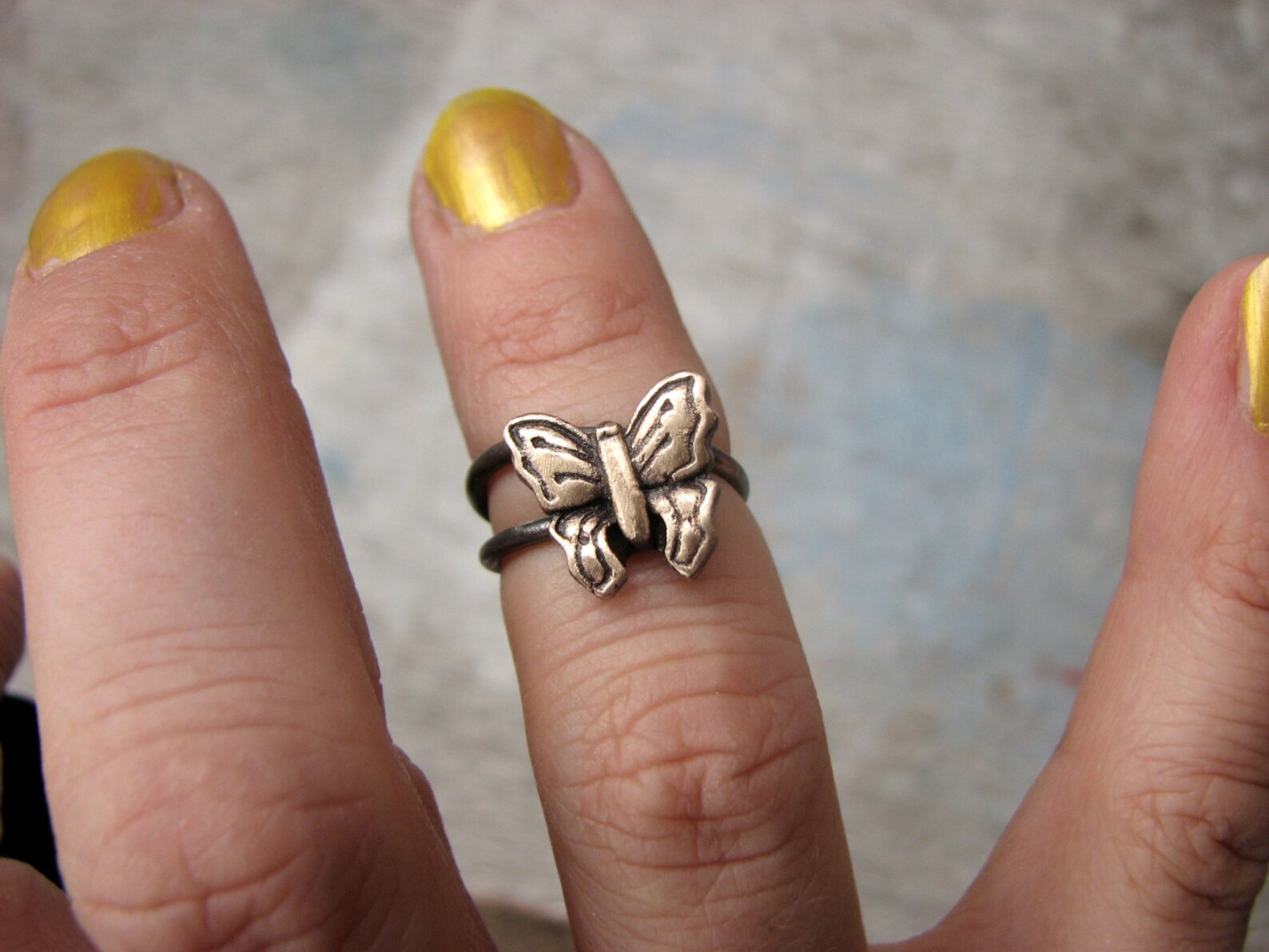 Upper Knuckle Ring Butterfly - Etsy