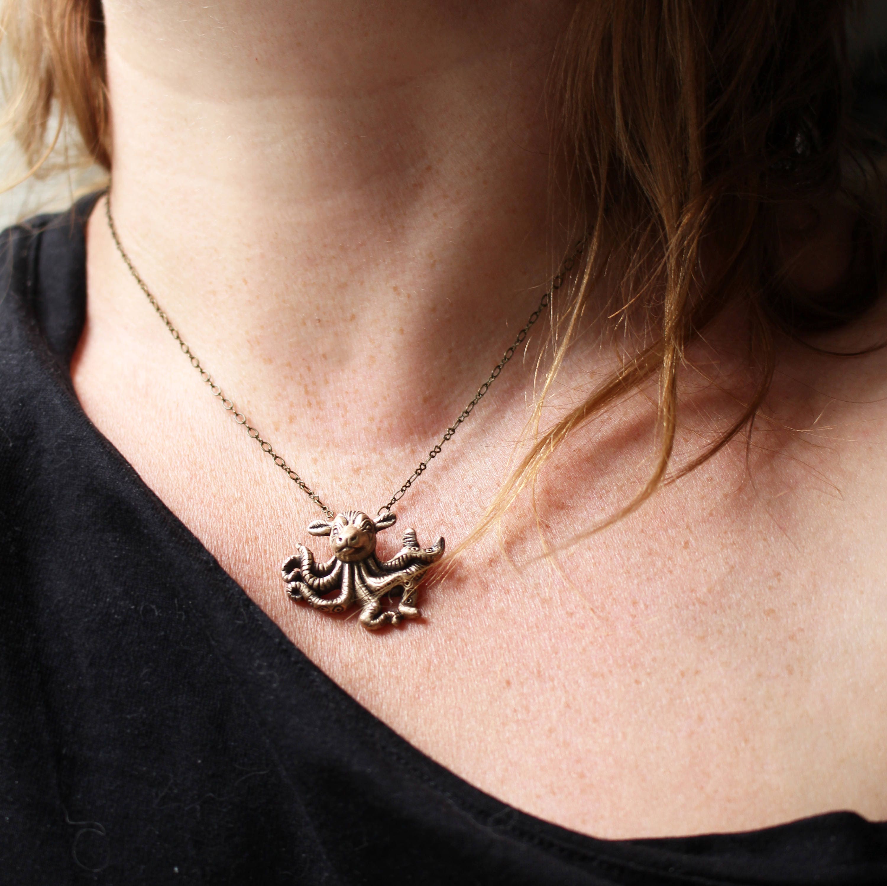 Cow-octopus Tentacled Monster Necklace - Etsy Sweden