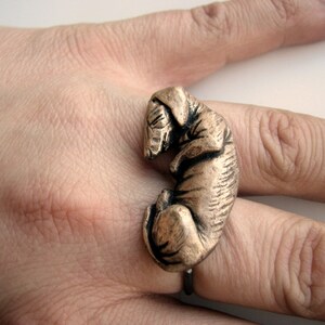 Wiener Dog Two Finger Ring - Etsy