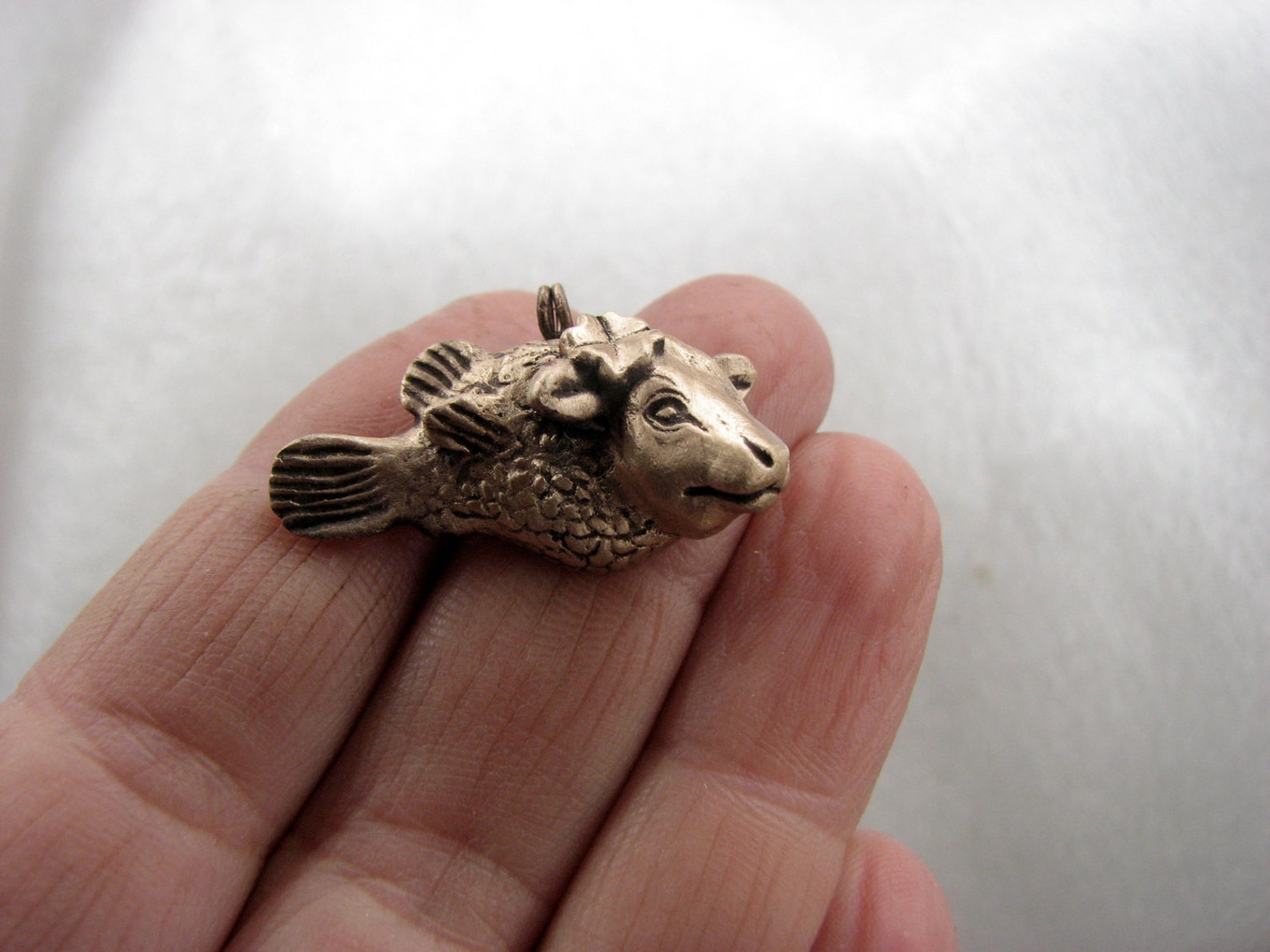 Cow Fish Pendant - Etsy
