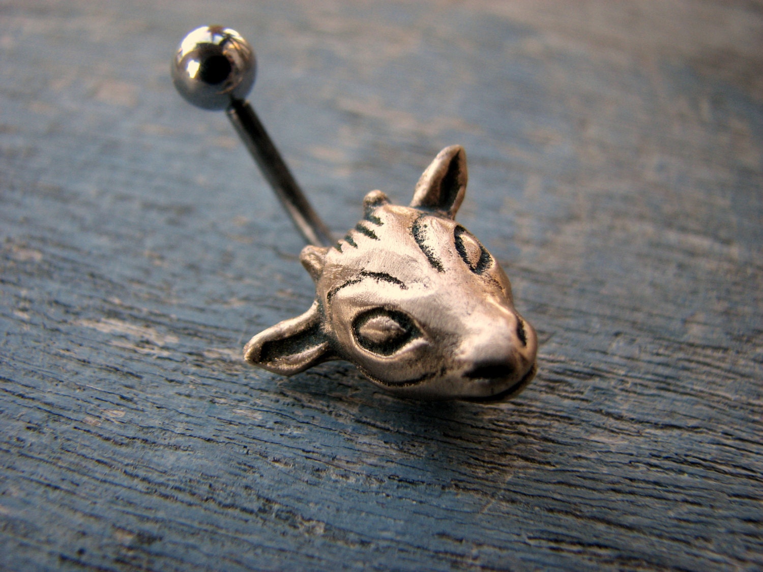 Goat Head Naval Piercing Jewelrytitanium or Surgical Steel | Etsy