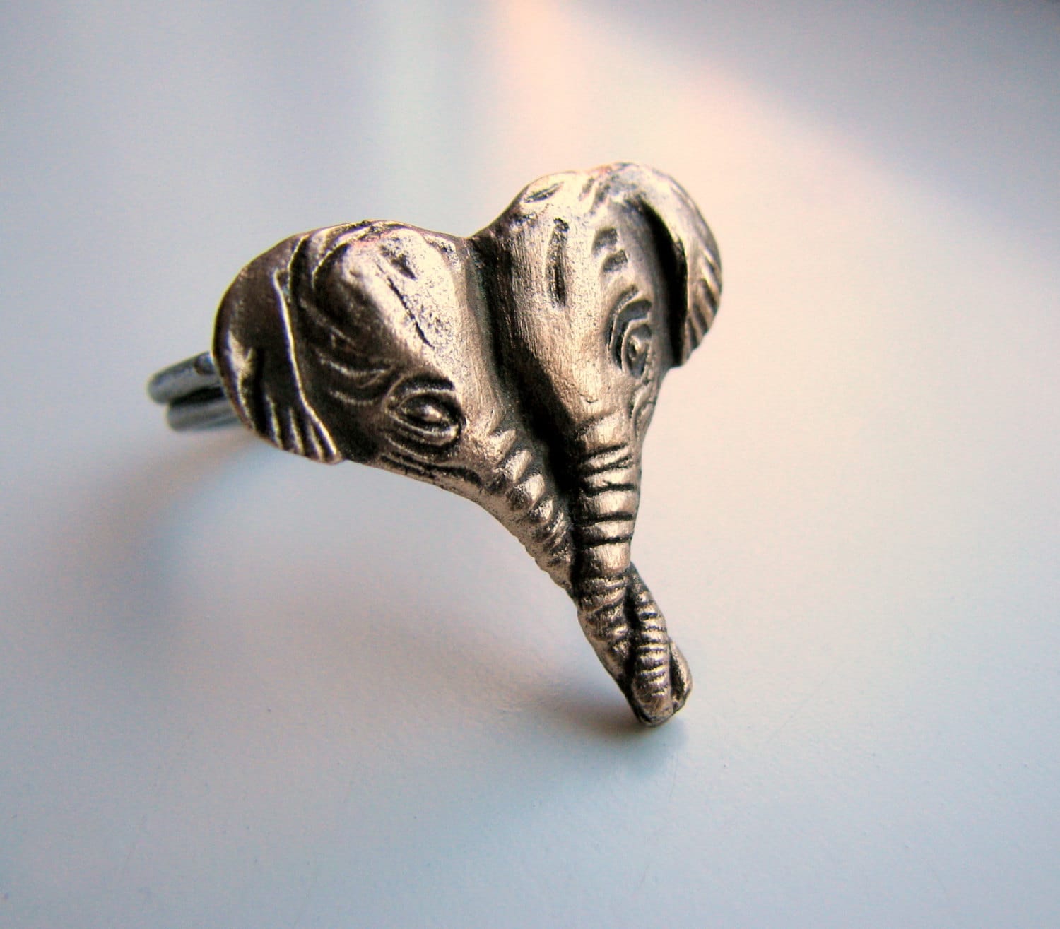 Elephant Ring, Elephants in Love, Heart Ring - Etsy